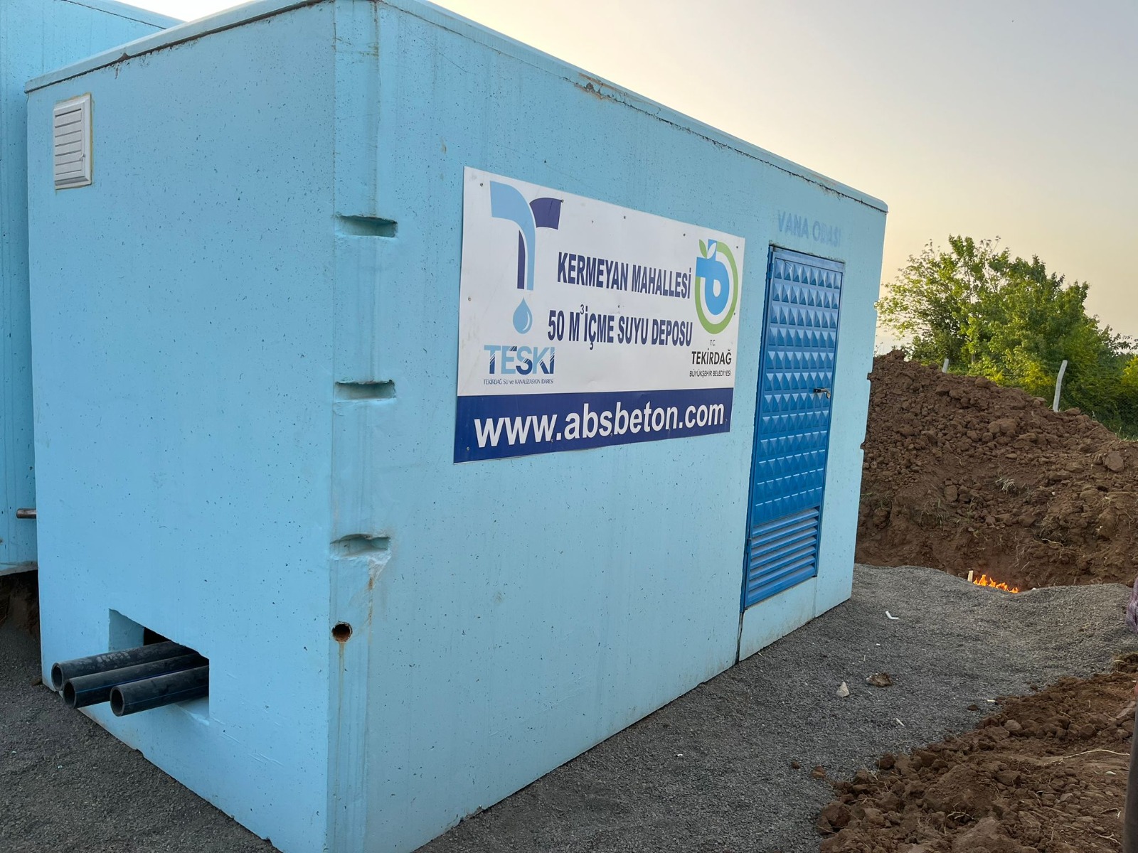 TESKİ PREFABRİK BETONARME DEPOLARLA İÇME SUYU TEMİN ÇALIŞMALARINA HIZ VERDİ